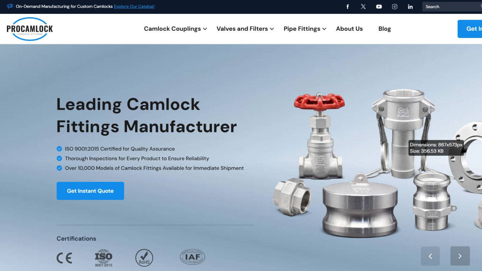 Top Camlock Coupling & Valve Manufacturers China - PROCAMLOCK